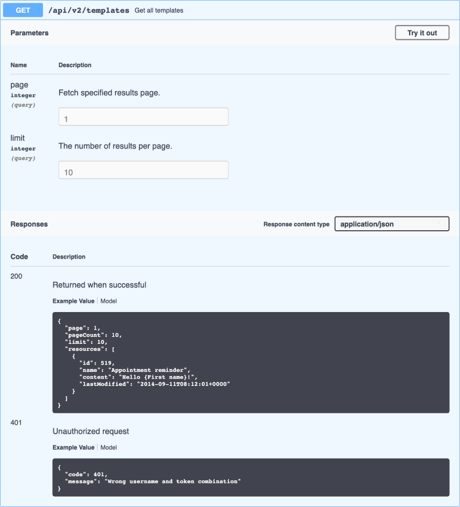 Textmagic API documentation