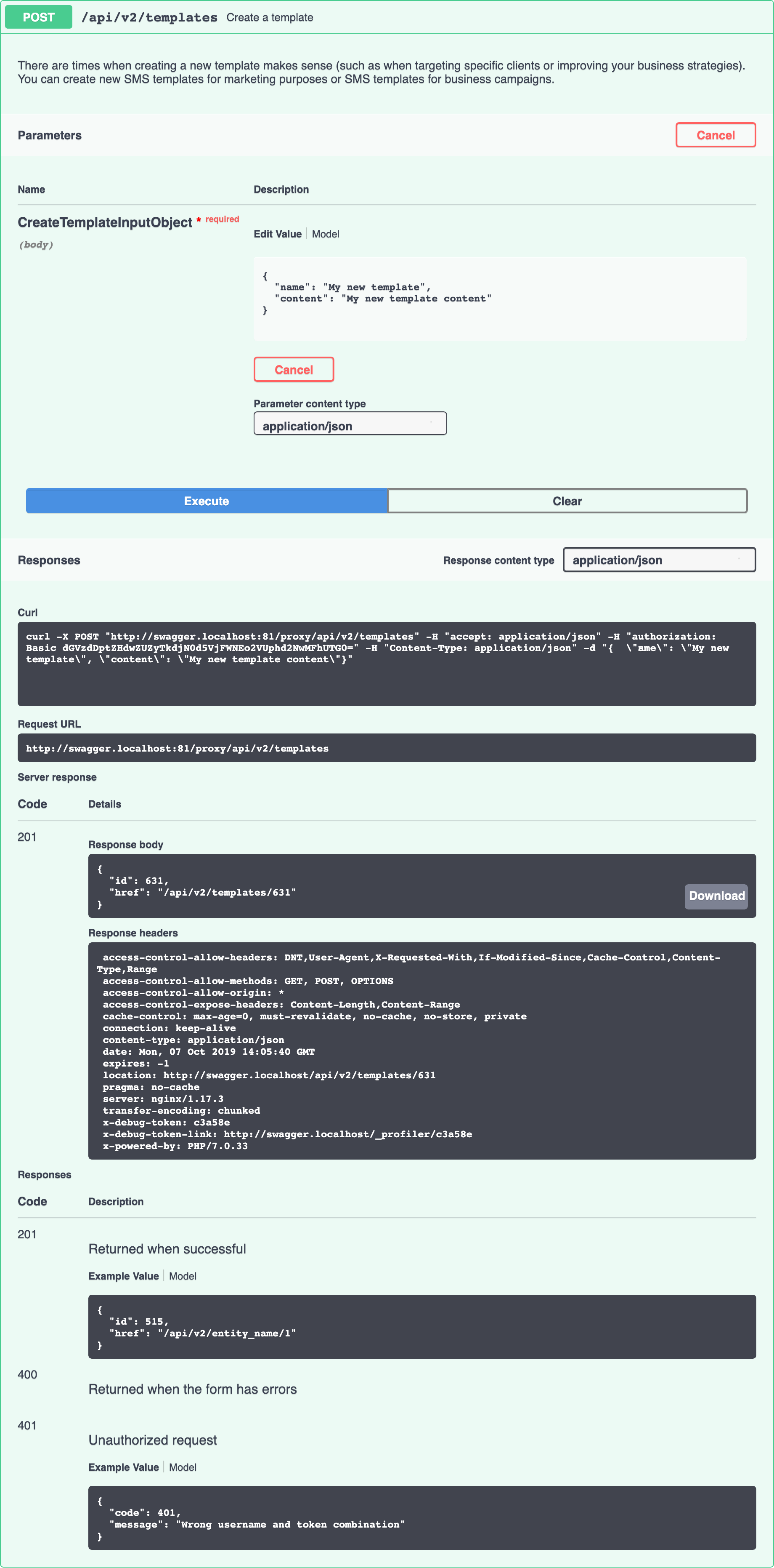 Textmagic API documentation